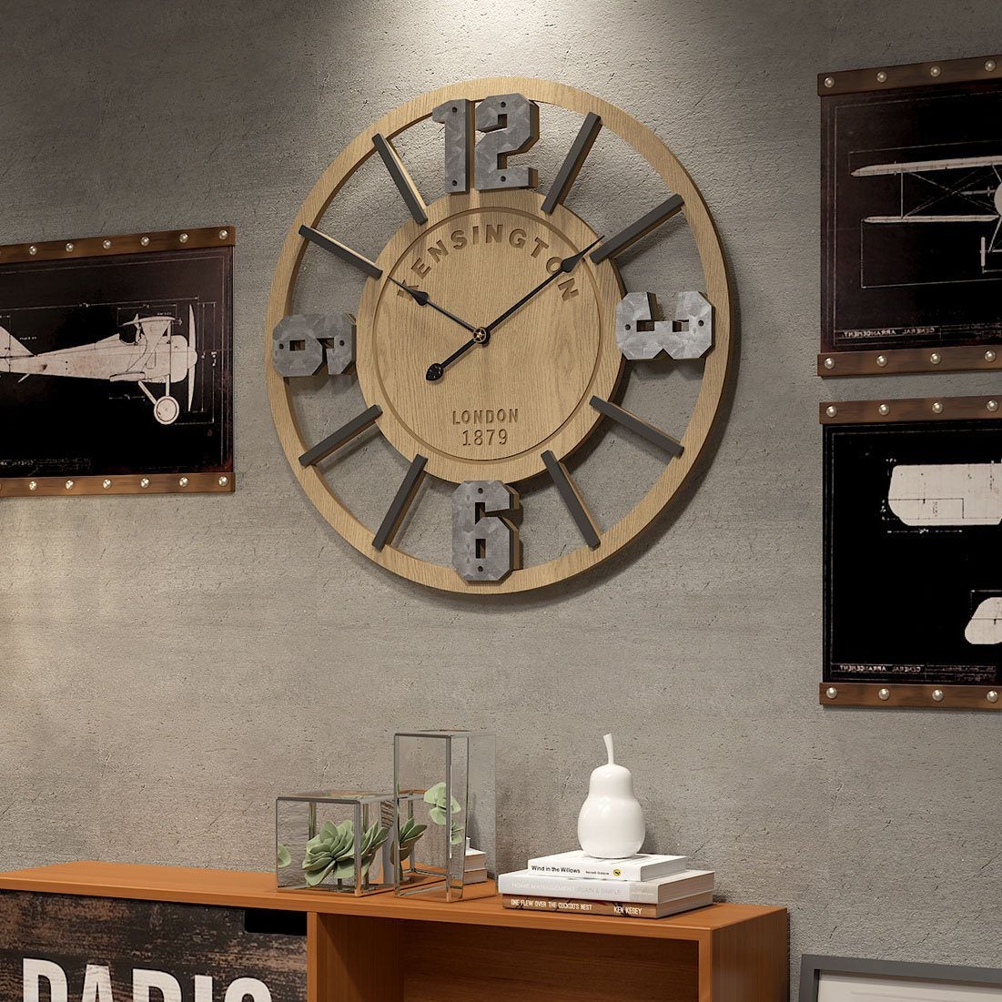 British Industrial Style Clock – Rmodern